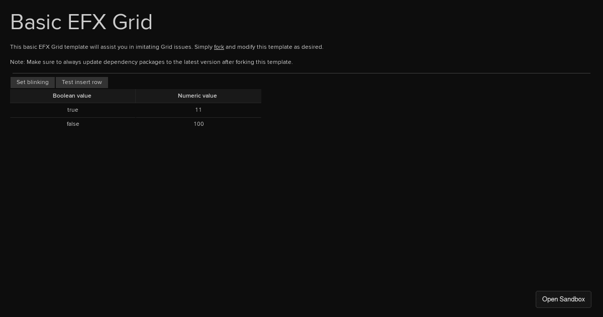 [React] EFX-Grid Template (forked) - Codesandbox