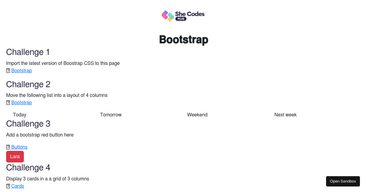 Bootstrap (forked) - Codesandbox