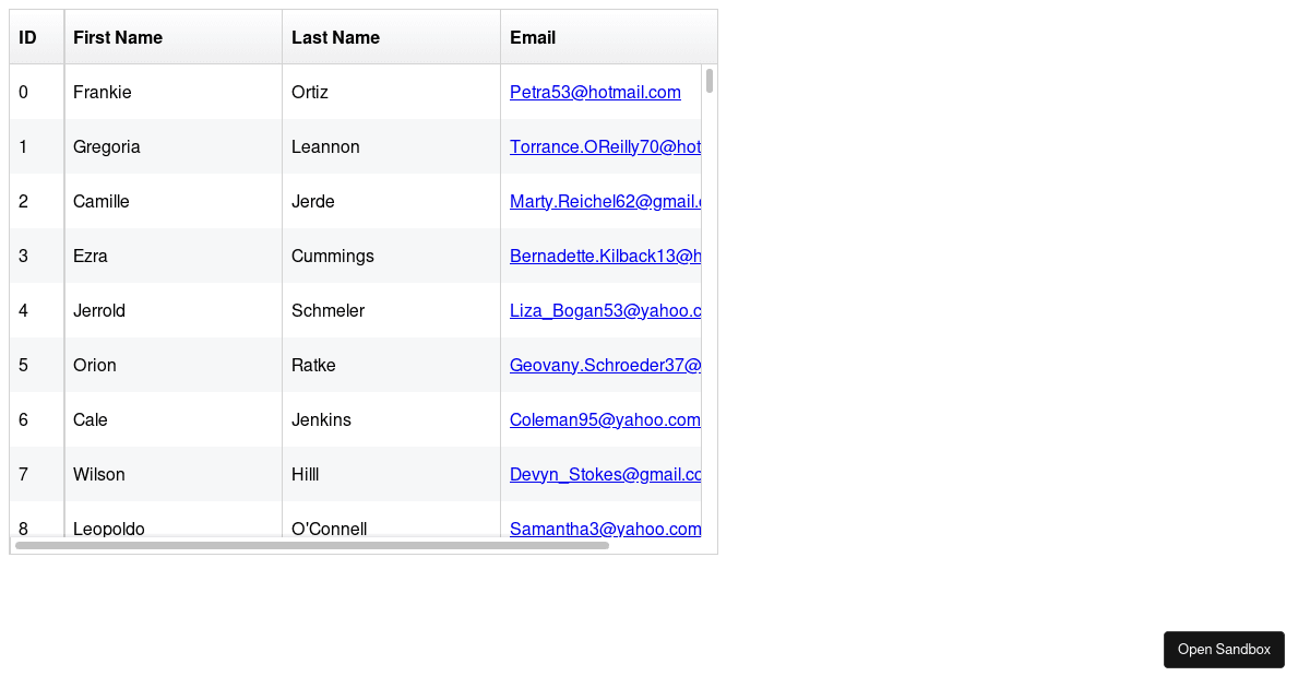 Fixed Data Table 2 Basic Example Codesandbox 6141