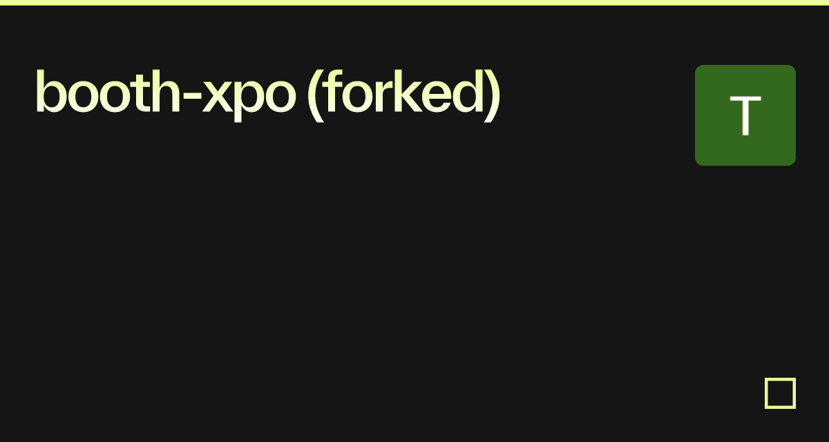 booth-xpo (forked) - Codesandbox