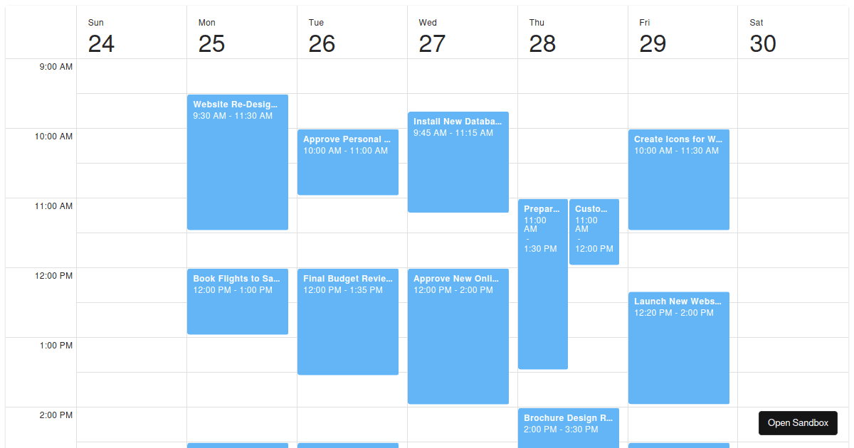 DevExtreme React Scheduler for Material-UI - Codesandbox