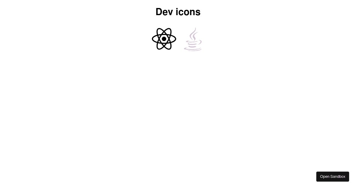 dev-icons - Codesandbox