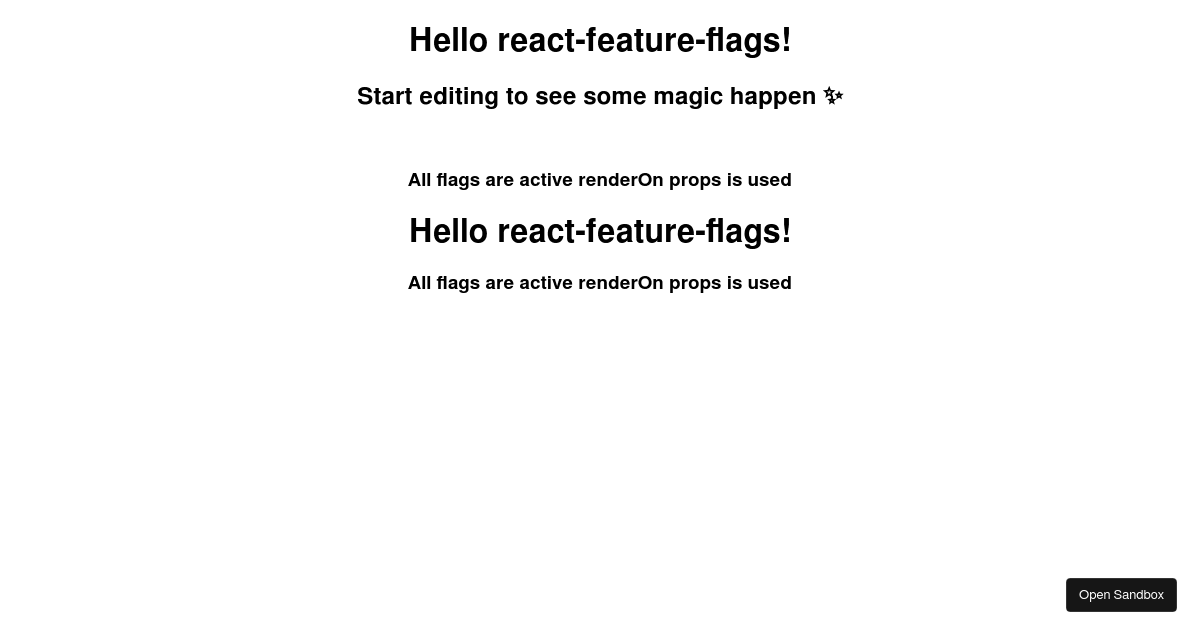react-feature-flags-codesandbox (forked) - Codesandbox react-feature-flags-codesandbox (forked) - Codesandbox