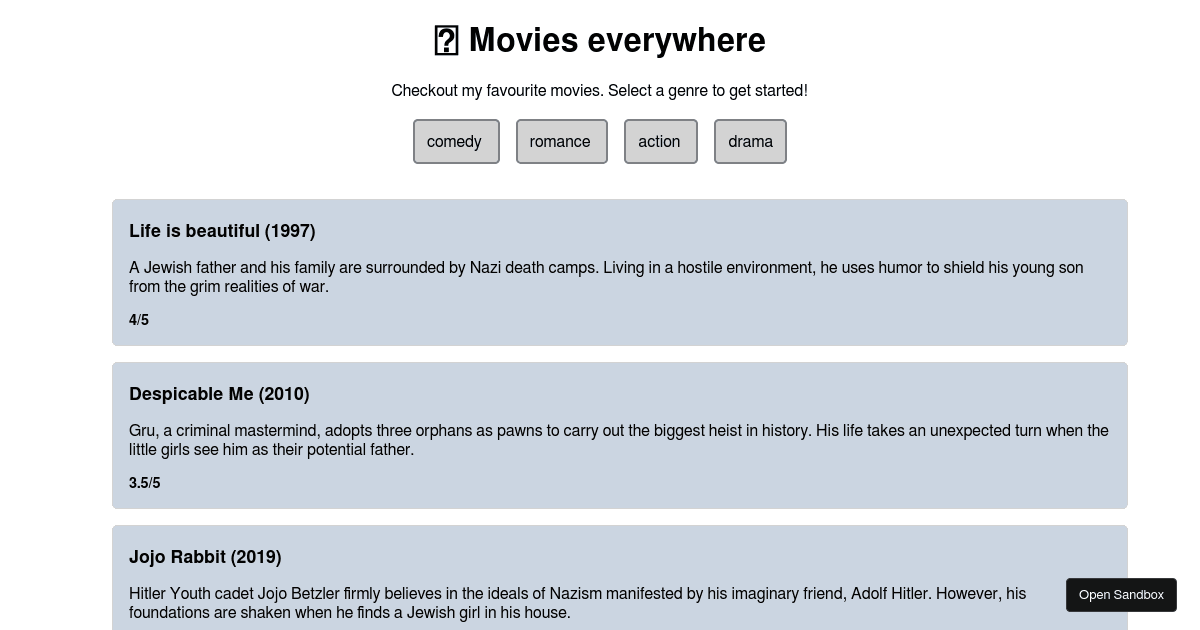 movies-everywhere - Codesandbox