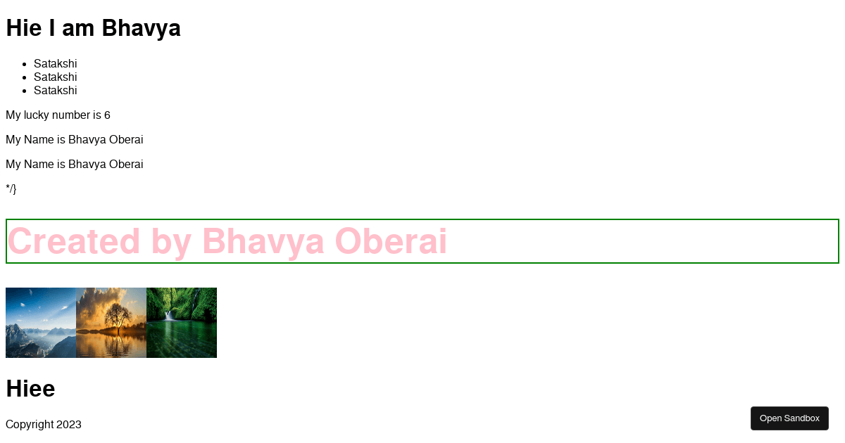 Introduction To Jsx Forked Codesandbox