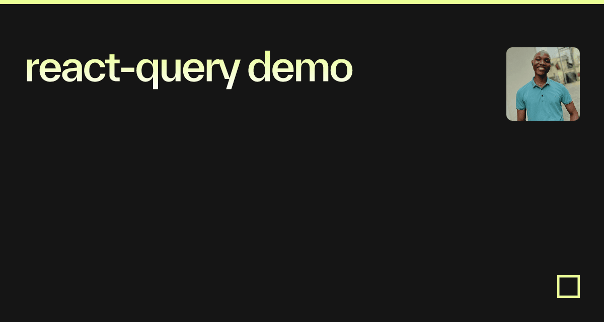 react-query demo - Codesandbox react-query demo - Codesandbox