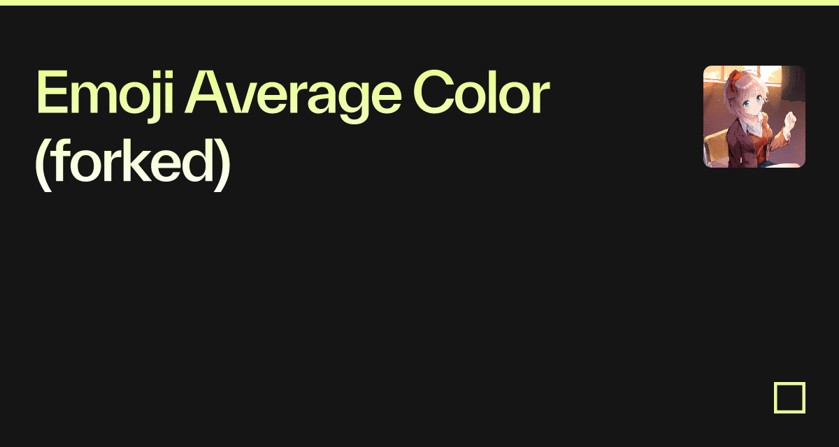 Emoji Average Color (forked) - Codesandbox
