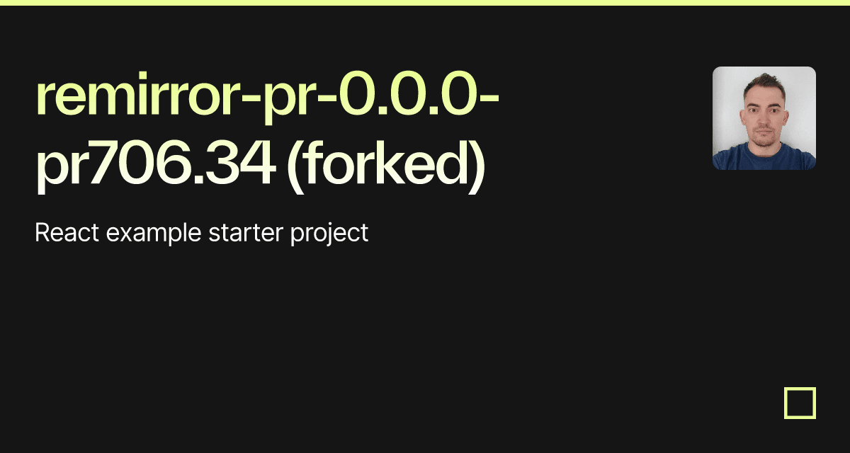 remirror-pr-0.0.0-pr706.34 (forked) - Codesandbox