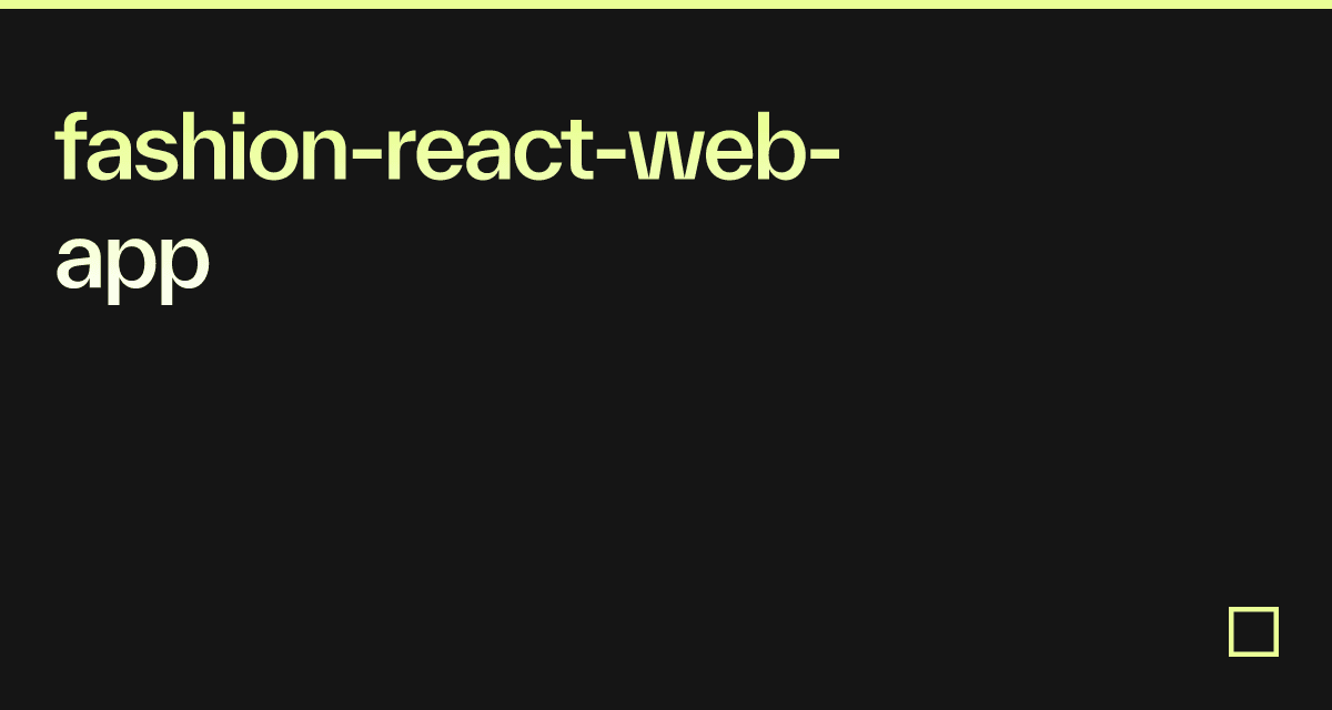 fashion-react-web-app - Codesandbox