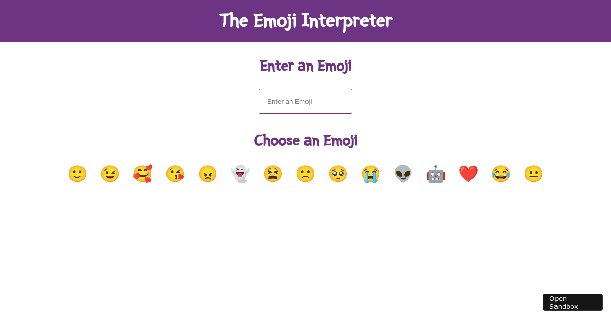 emoji-interpreter - Codesandbox