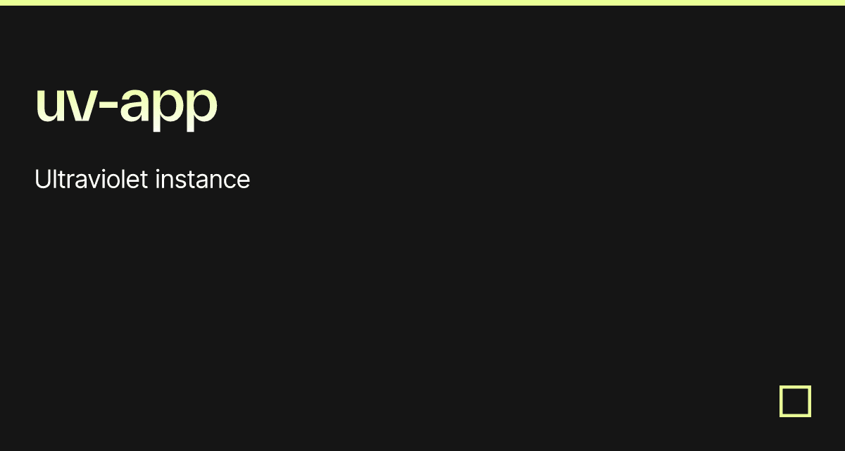 uv-app - Codesandbox