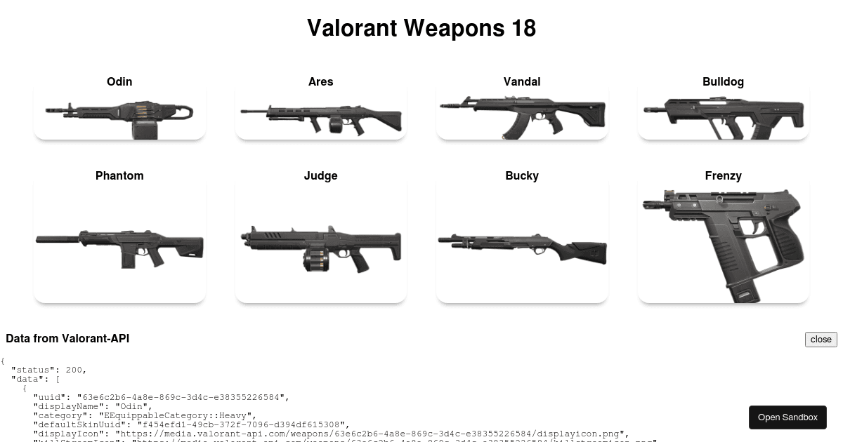 valorant-api-demo - Codesandbox