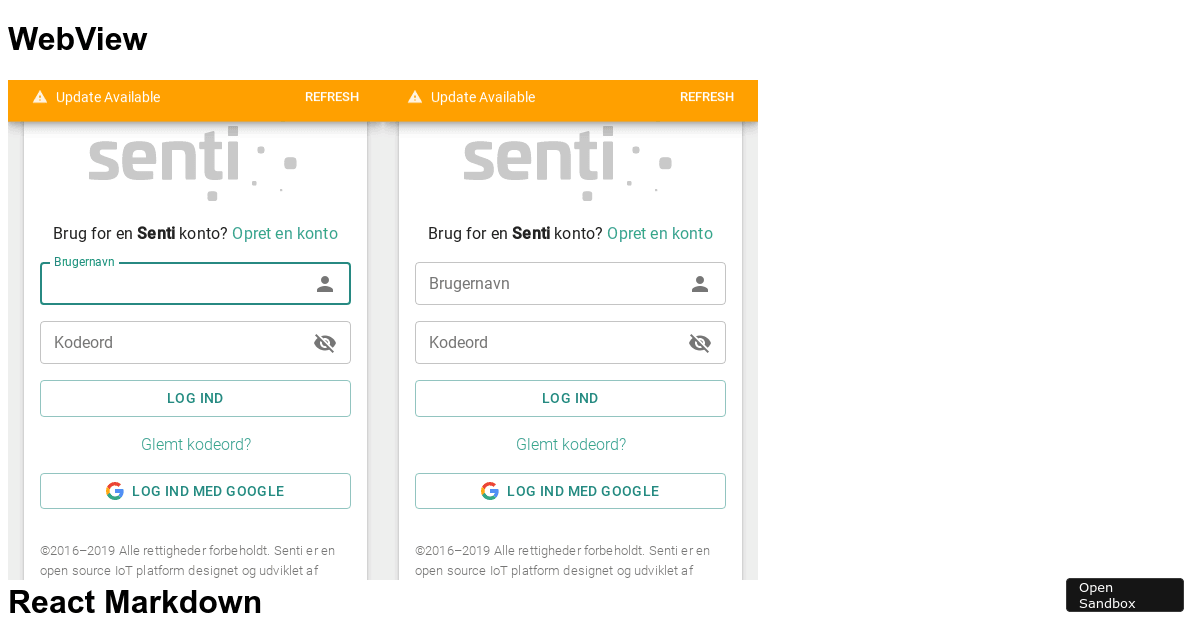 reactwebview - Codesandbox