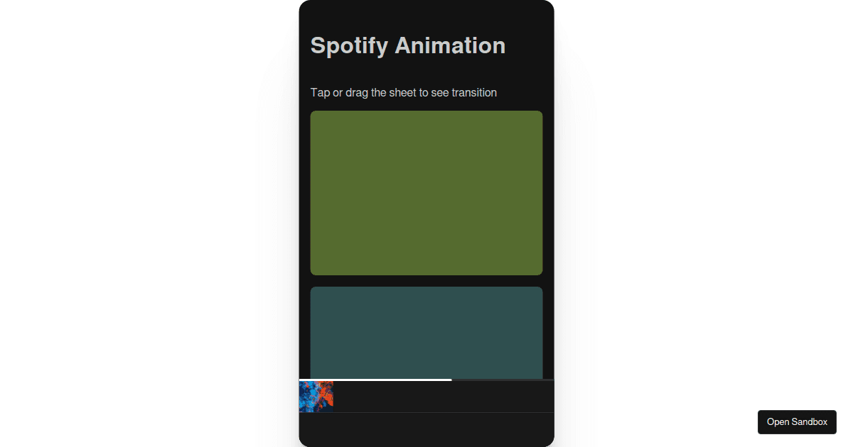spotify-bottom-sheet - Codesandbox