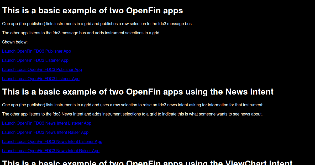 openfin-fdc3-grid-demo - Codesandbox