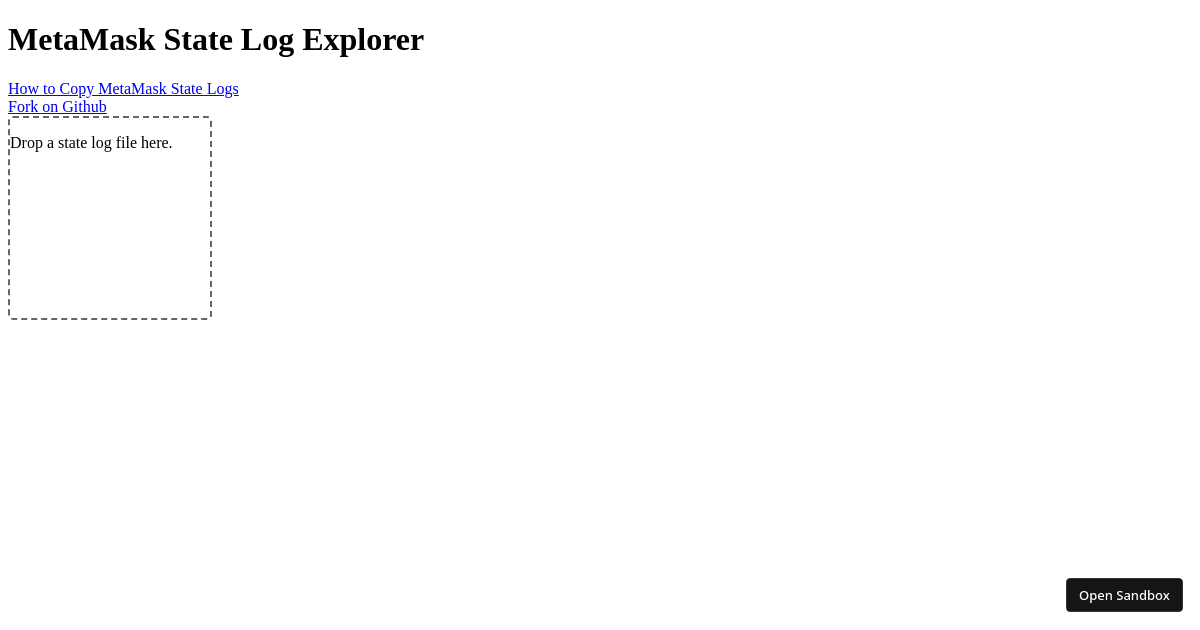 metamask-state-log-explorer - Codesandbox