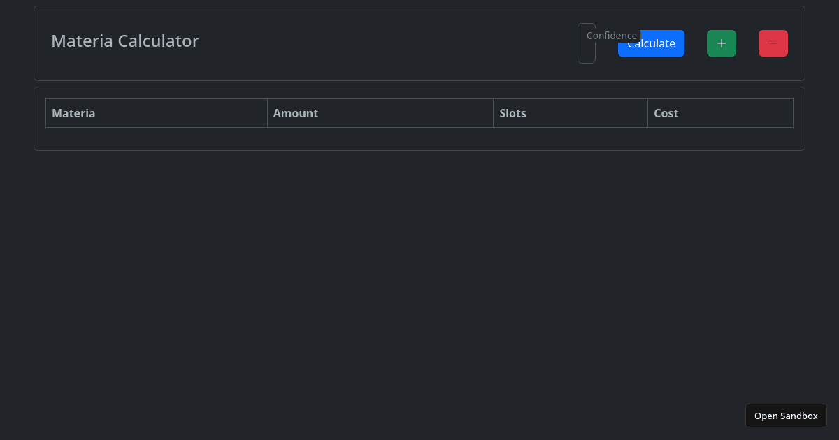 materia-calculator - Codesandbox