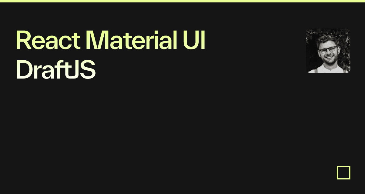 React Material UI DraftJS - Codesandbox