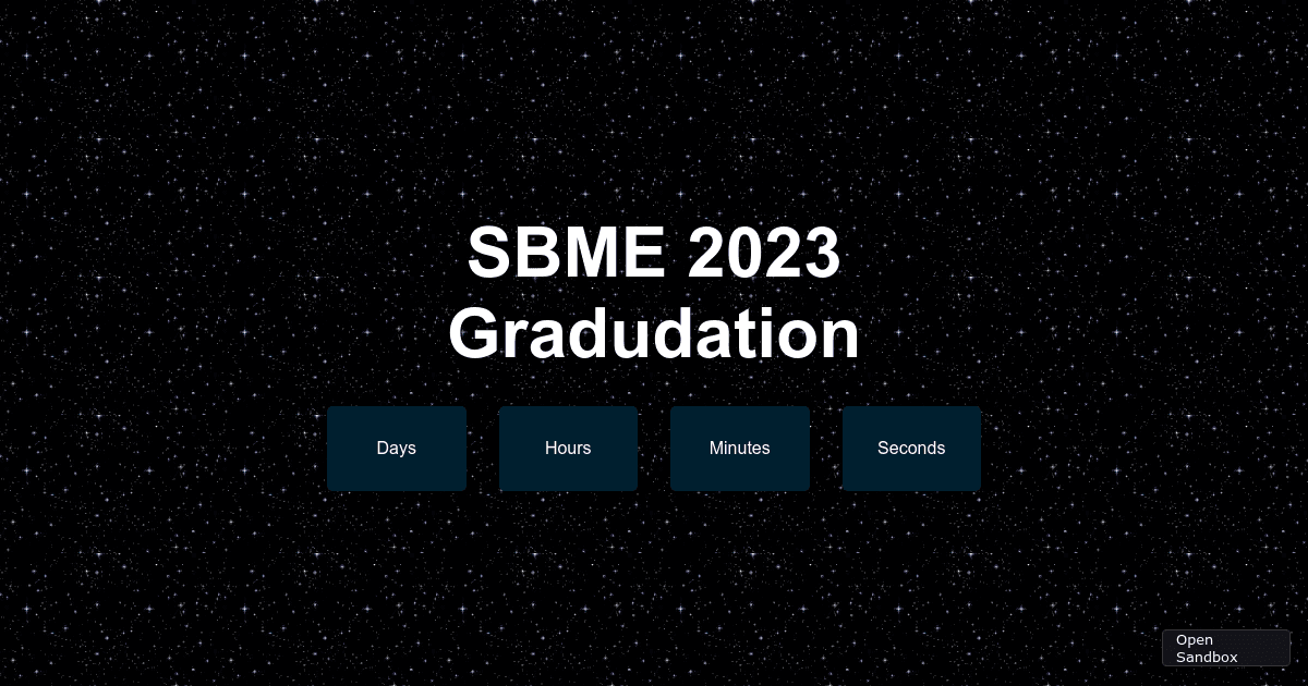 SBME 2023 Gradudation - Codesandbox