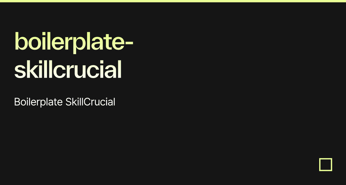 boilerplate-skillcrucial - Codesandbox