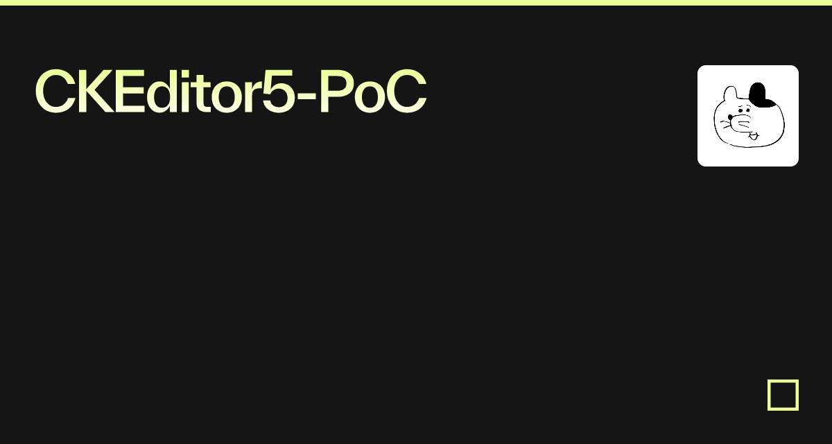 CKEditor5-PoC - Codesandbox
