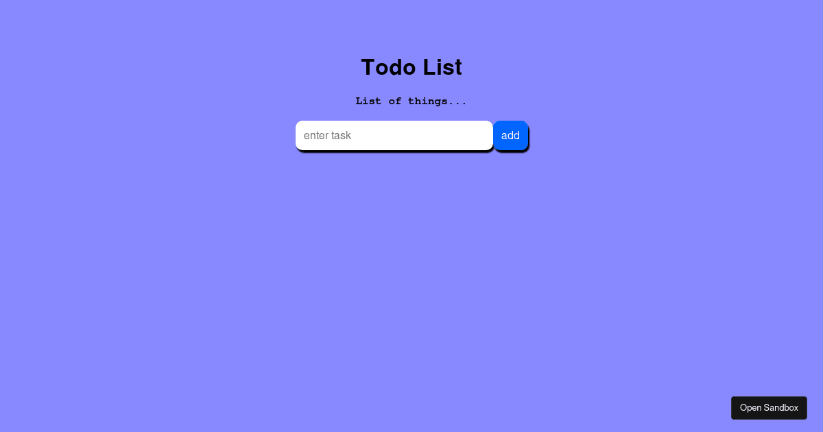 todolist - Codesandbox