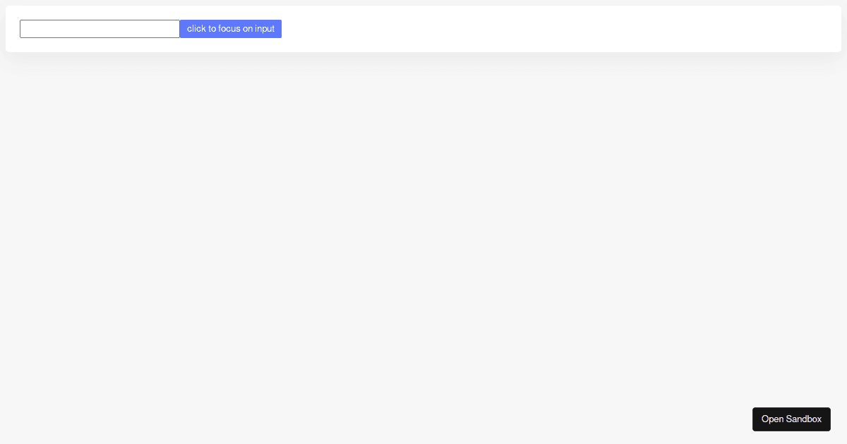 React Useref Codesandbox