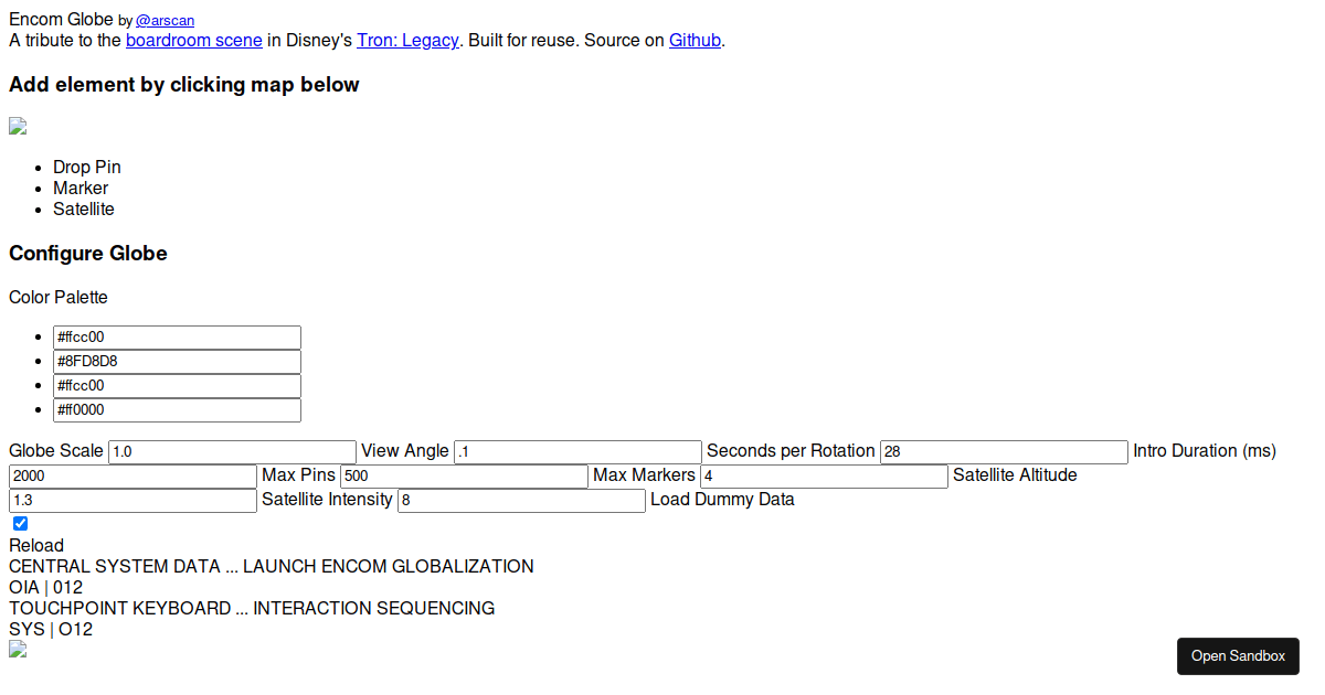 encom-globe - Codesandbox