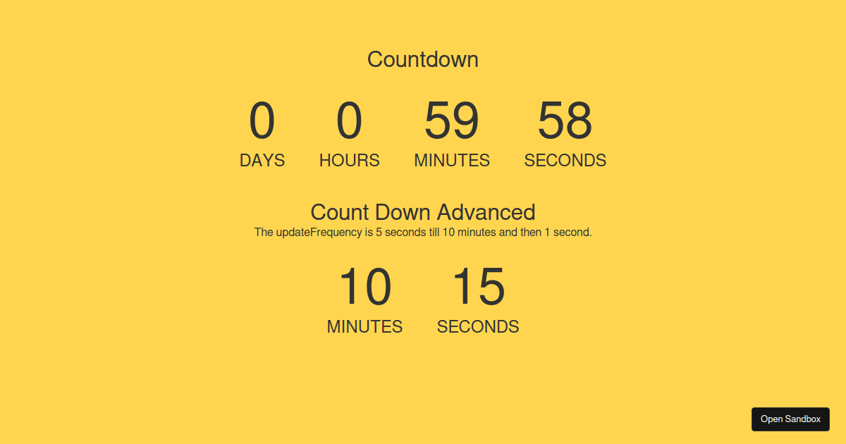 Count Down Forked Codesandbox