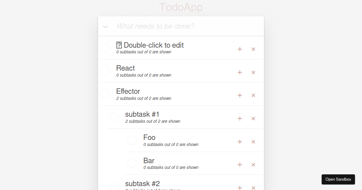 effector todo-app (forked) - Codesandbox
