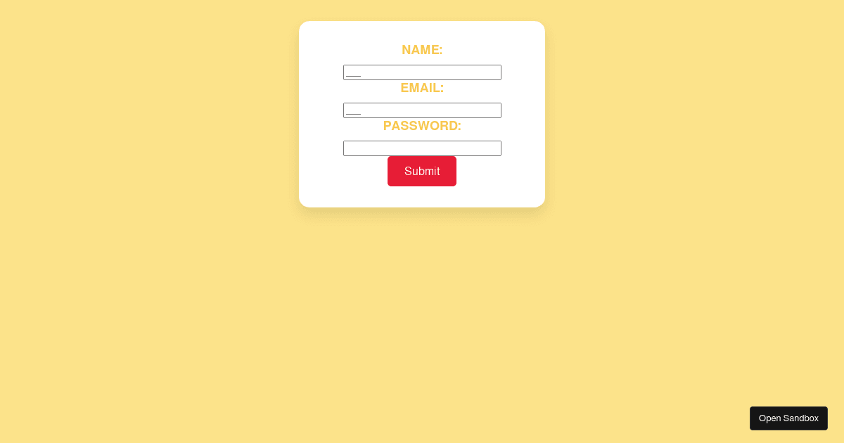html forms challenge 1 - Codesandbox html forms challenge 1 - Codesandbox