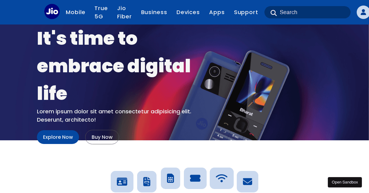 thundercoding07/Clone-of-JIO-Website-using-html-and-css - Codesandbox