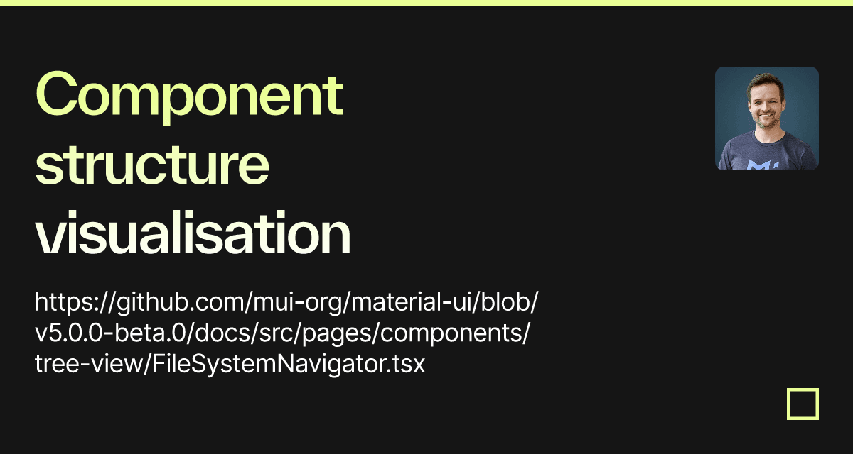 Component structure visualisation - Codesandbox