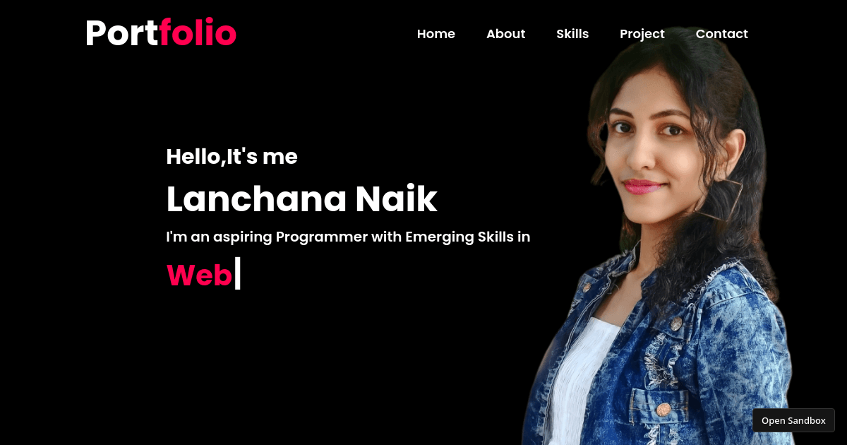 LanchuNaik/My_Portfolio - Codesandbox