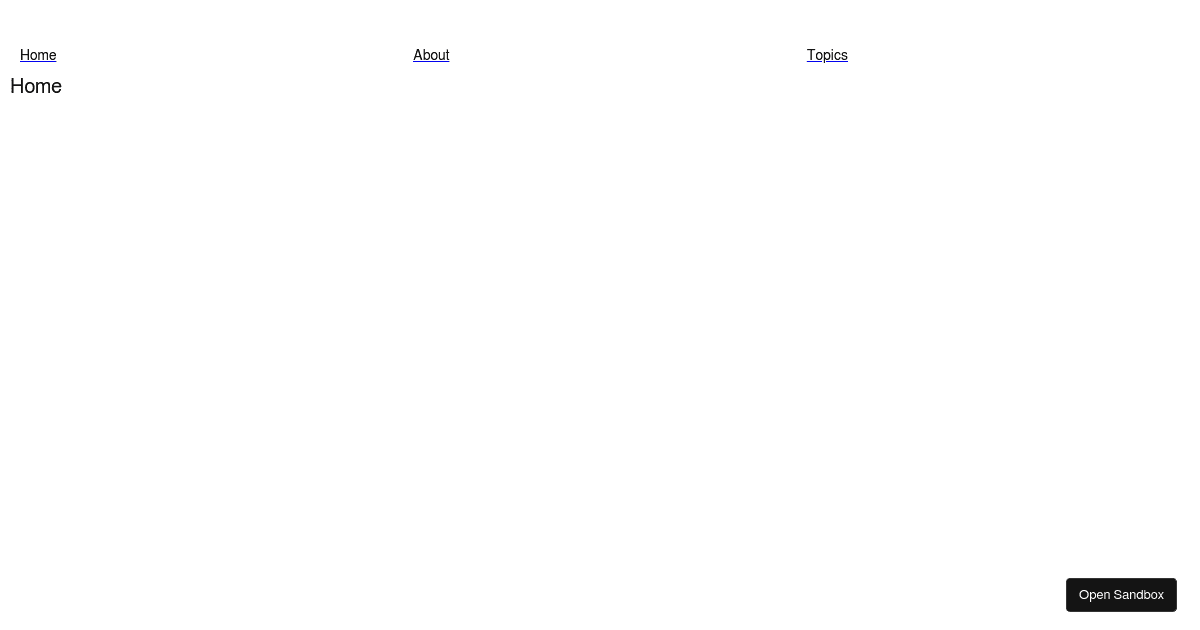 React Router - Basic - Codesandbox React Router - Basic - Codesandbox