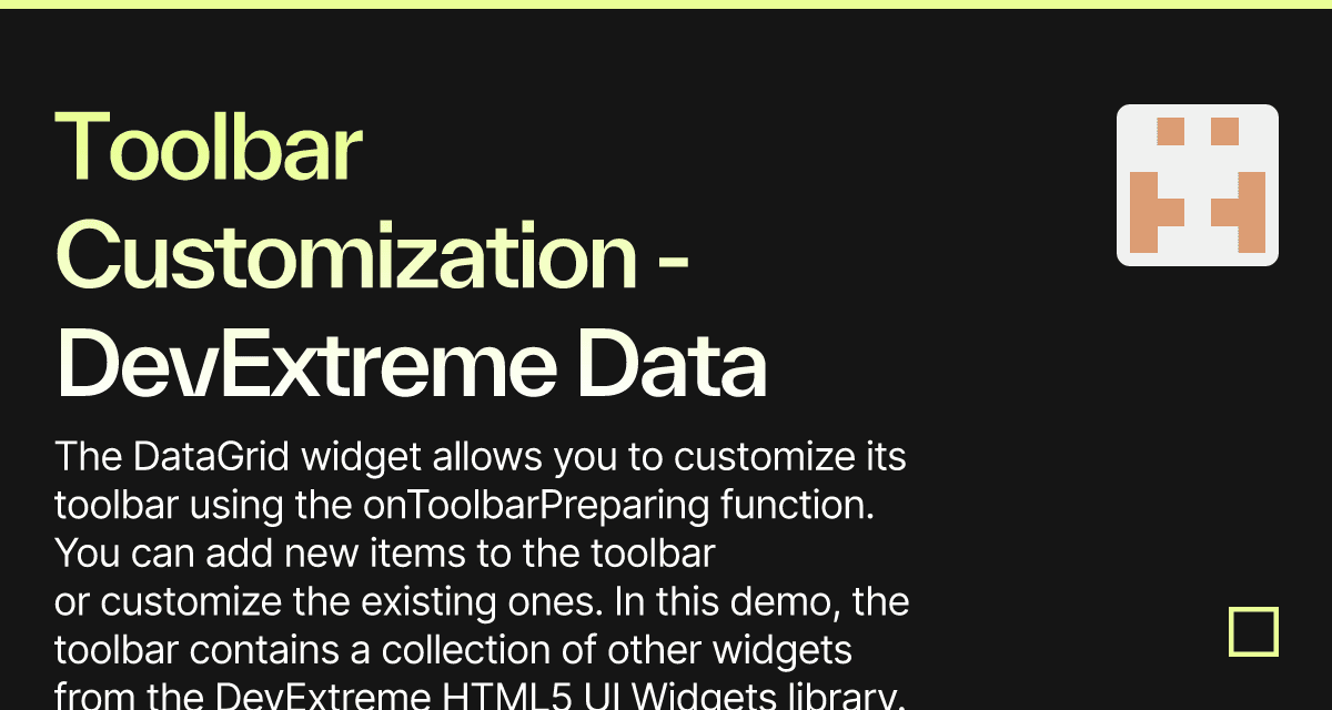 Toolbar Customization - DevExtreme Data Grid - Codesandbox Toolbar Customization - DevExtreme Data Grid - Codesandbox