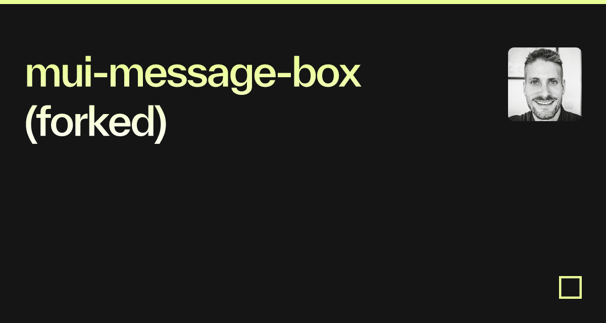 mui-message-box (forked) - Codesandbox