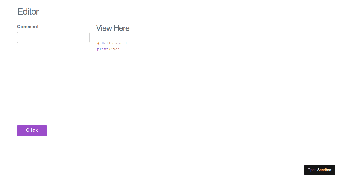 CM Editor - Codesandbox