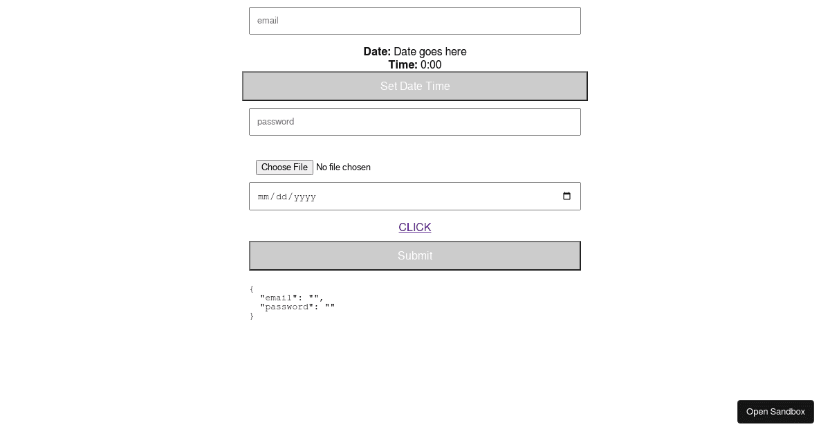 Yup Codesandbox