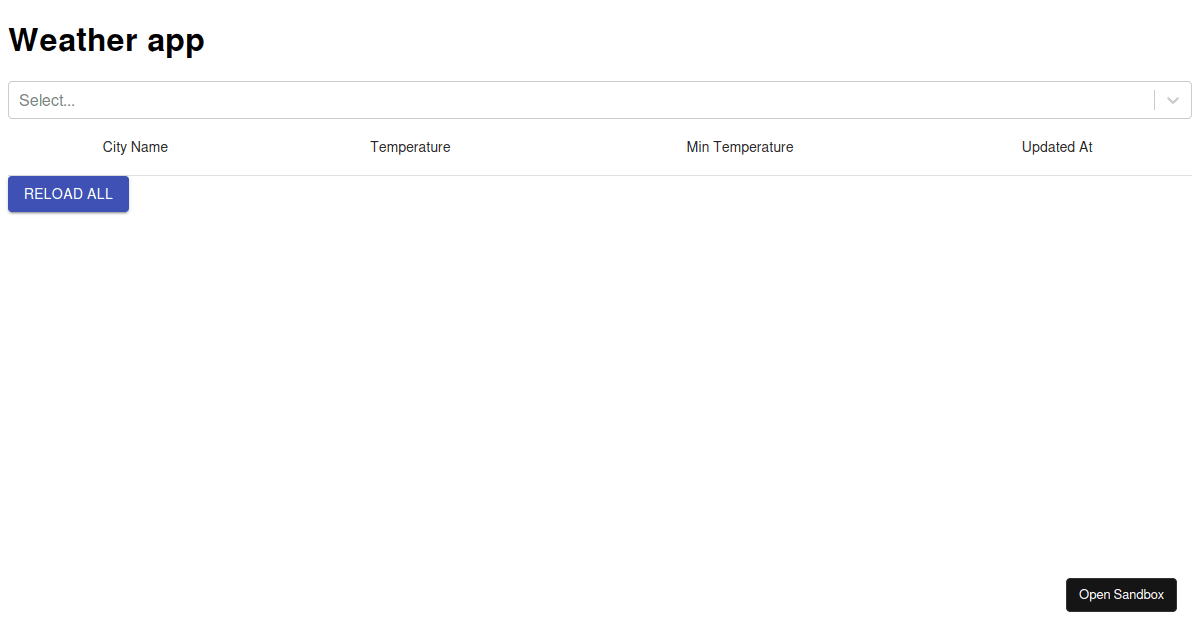 Weather API - Codesandbox