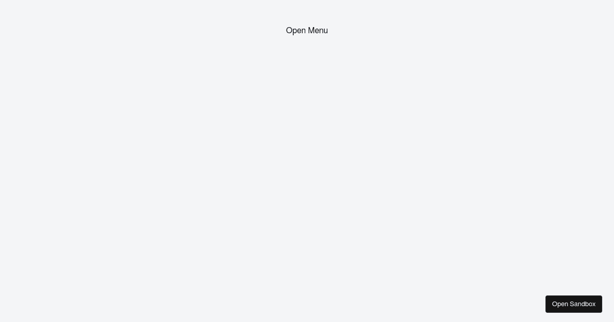 Headlessui React Menu Example Forked Codesandbox