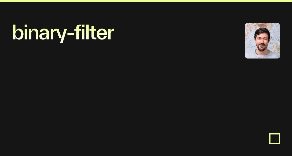 binary-filter - Codesandbox