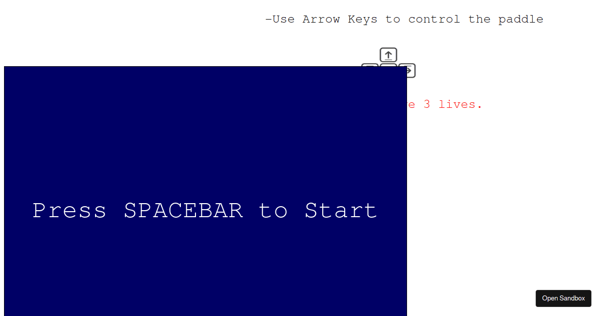 Brick-Breaker - Codesandbox