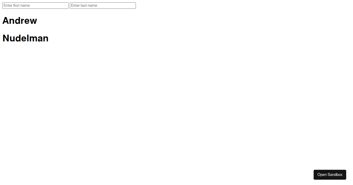 Exp: Input & Change events - Codesandbox Exp: Input & Change events - Codesandbox