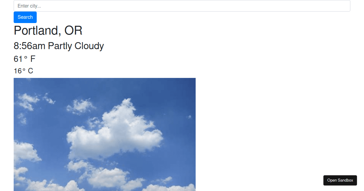 Wireframe to HTML/CSS - Codesandbox