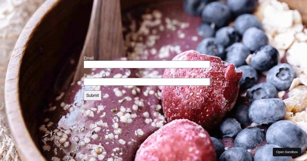 Login Form In Reactjs Forked Codesandbox