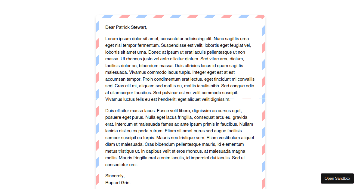 Letter Folding Animation - Codesandbox