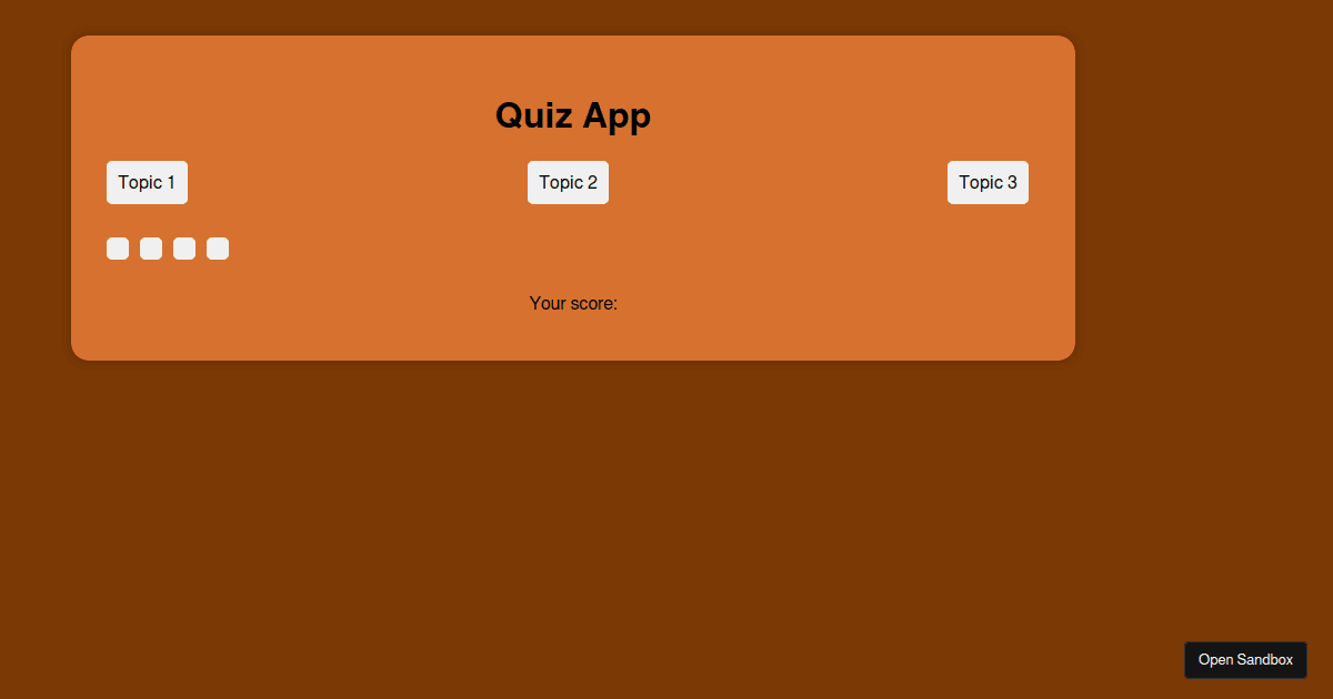 Quiz App - showing Currying in JavaScript - Codesandbox