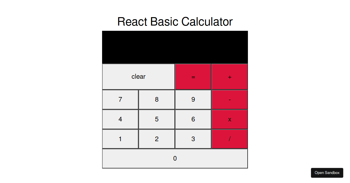 React Calc - Codesandbox