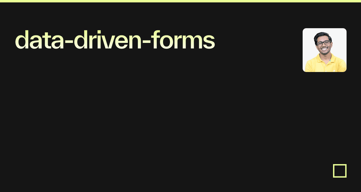 Data Driven Forms Codesandbox